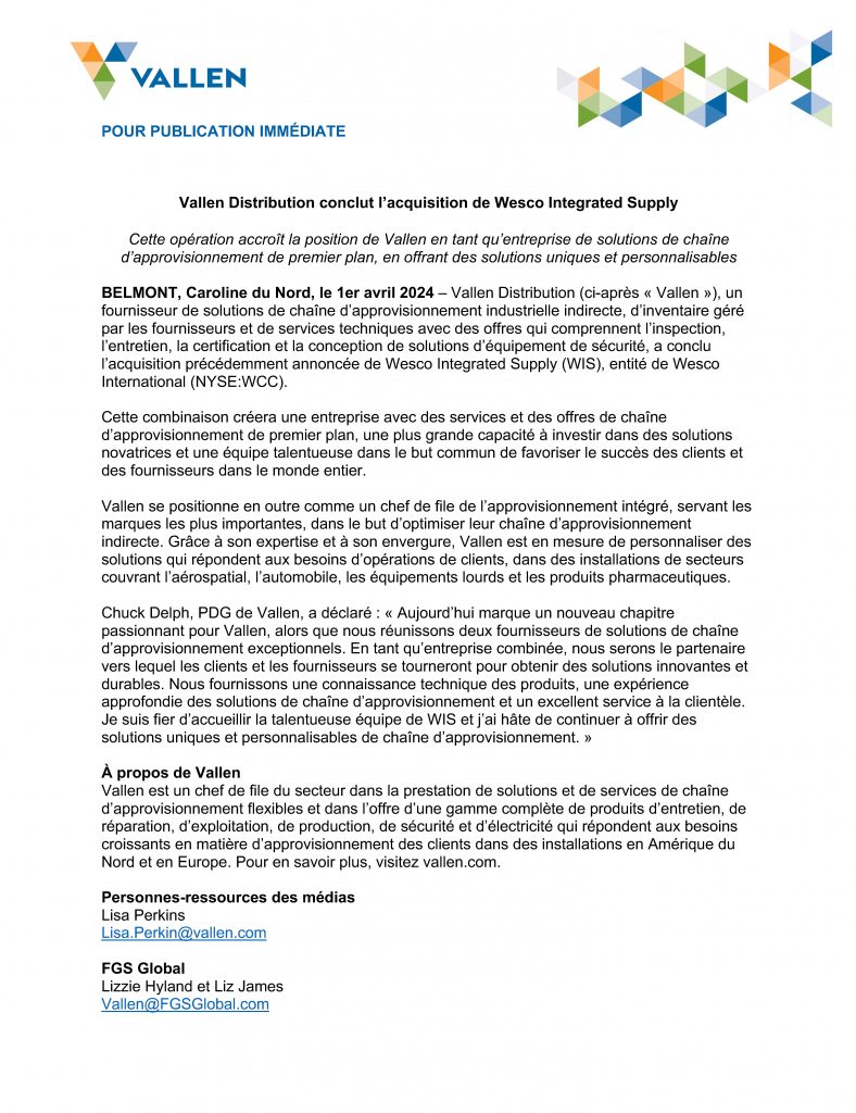 Vallen Integrated Supply